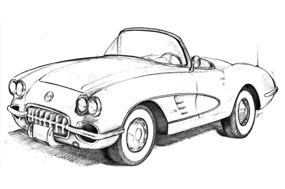 Chevy Corvette | Illustration | Ardust.com