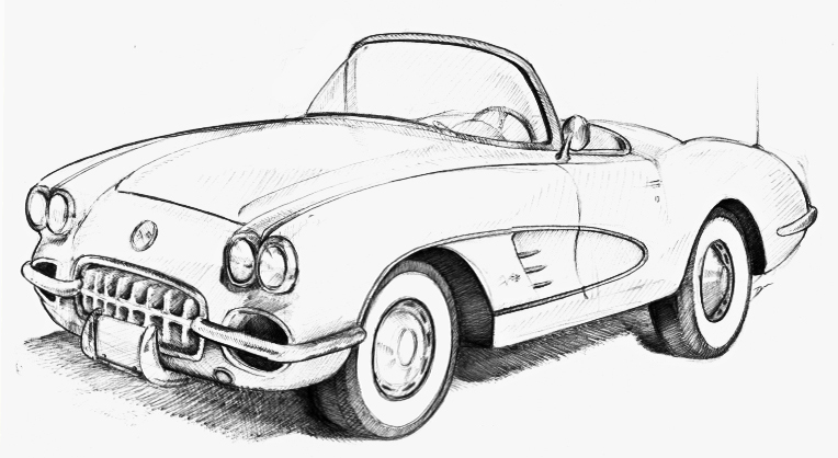 Chevy Corvette | Illustration | Ardust.com